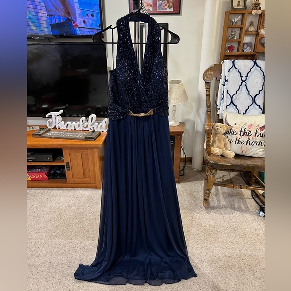 Cache | Dresses | Nwt Cache Navy Formal Dress | Poshmark